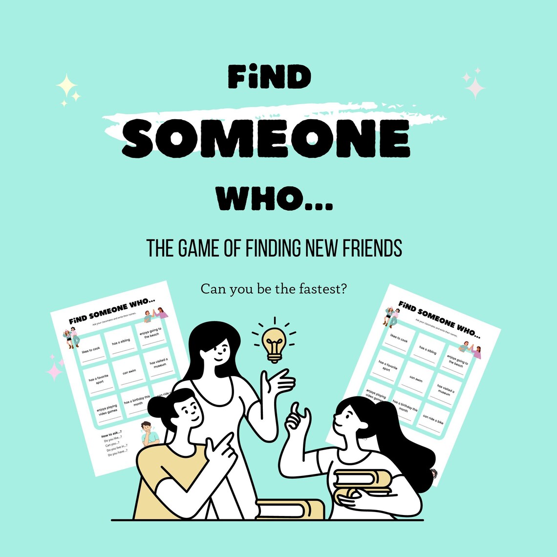 Fun "find Someone Who" Icebreaker Game for ESL Classrooms | Back to ...