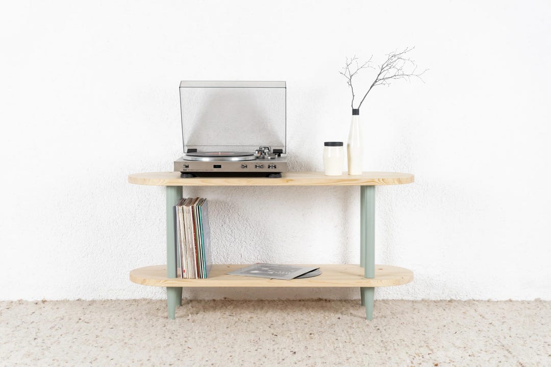 Hifi Sideboard Regal Vintage Design Möbel Tv Holz Pastell - Etsy