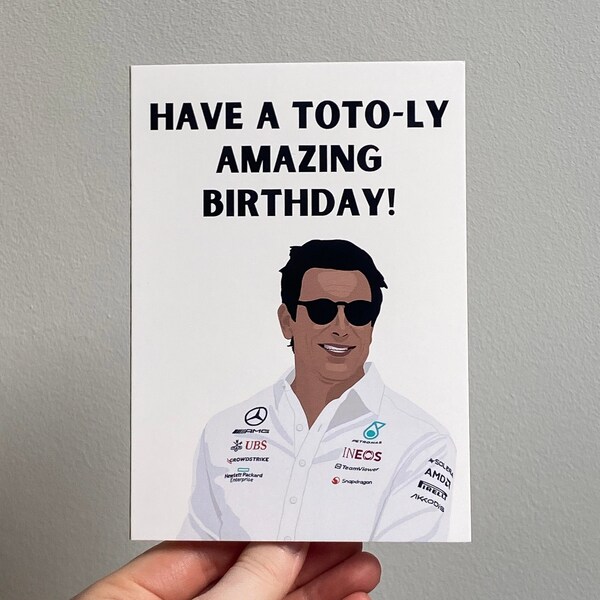 Toto Wolff Birthday Card - Etsy