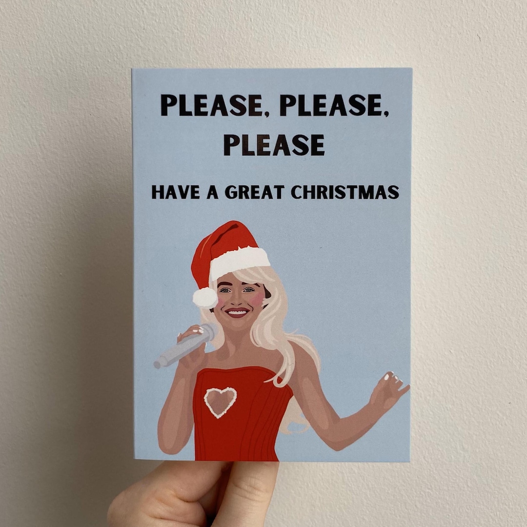 Sabrina Carpenter Christmas Card - Etsy
