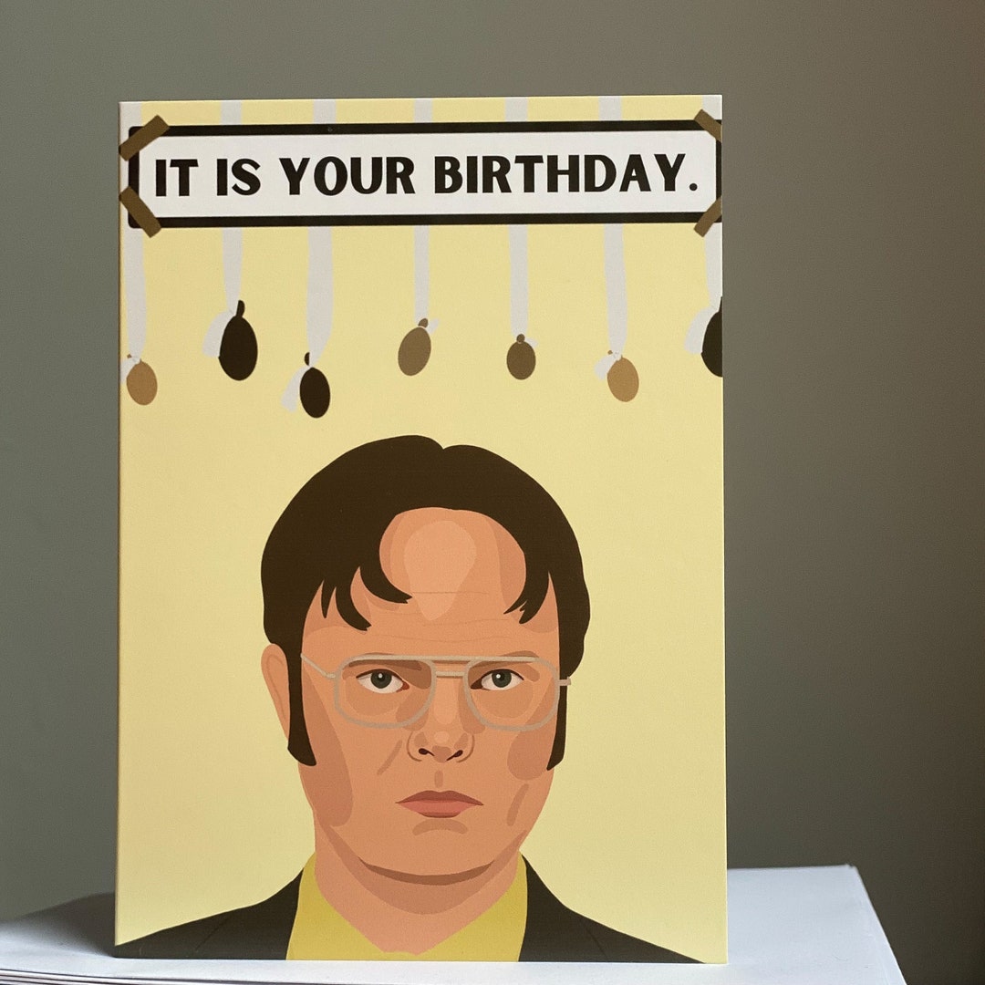 The Office Birthday Card Dwight Schrute Birthday Card Funny Birthday ...