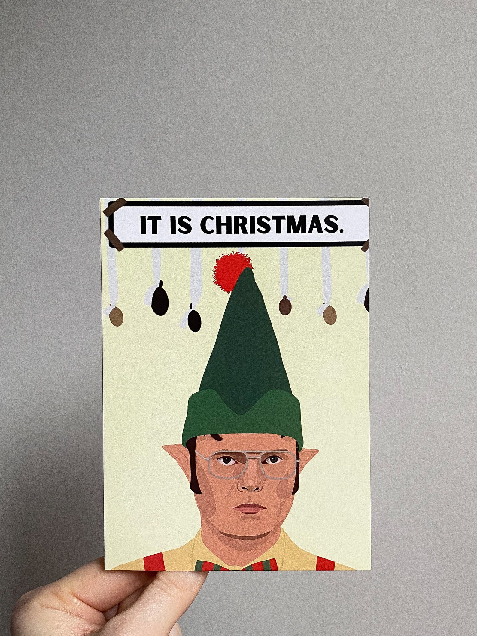 The Office Christmas Card | Dwight Schrute | Funny Handmade Card - Etsy