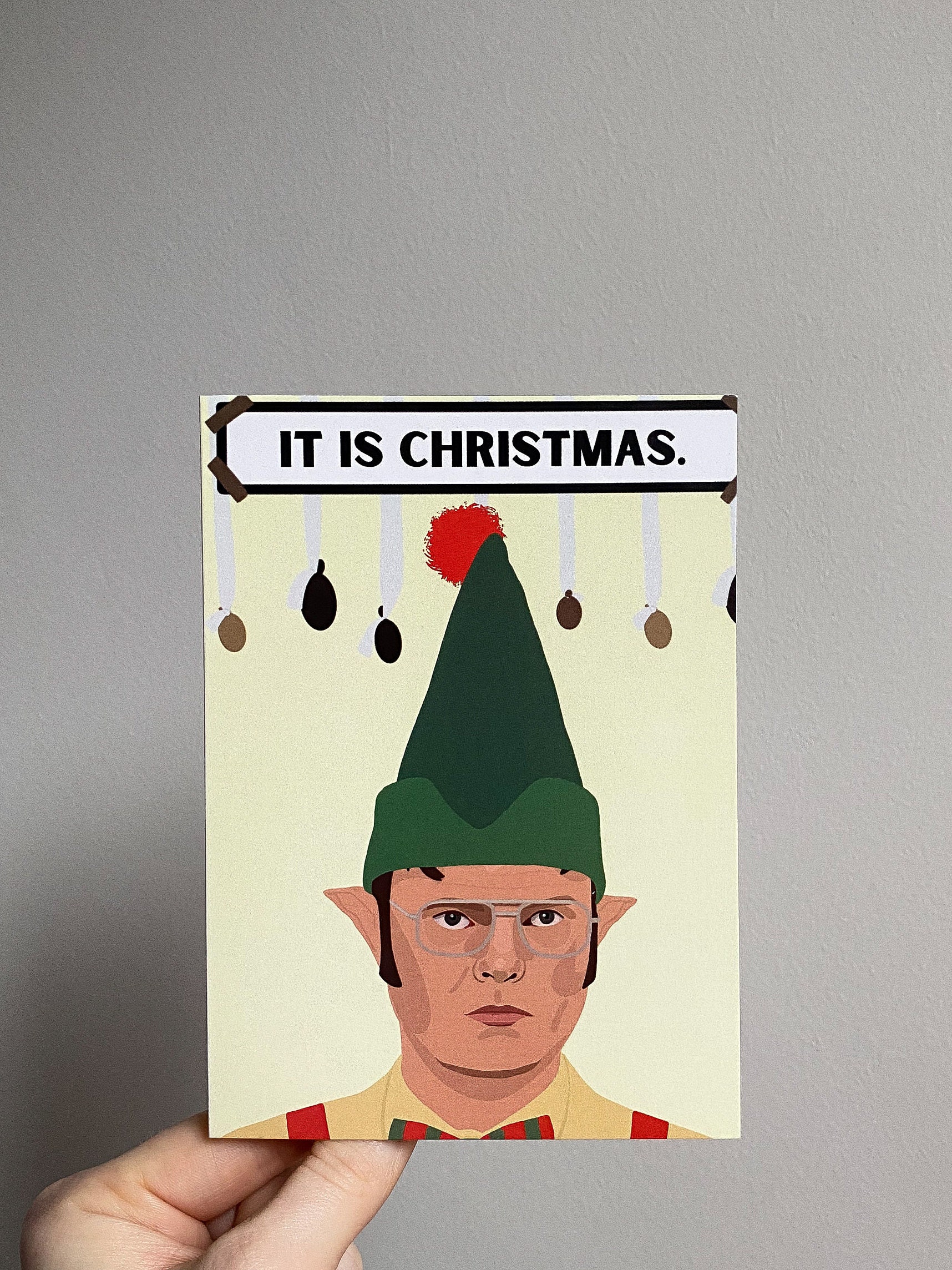 The Office Christmas Card | Dwight Schrute | Funny Handmade Card - Etsy