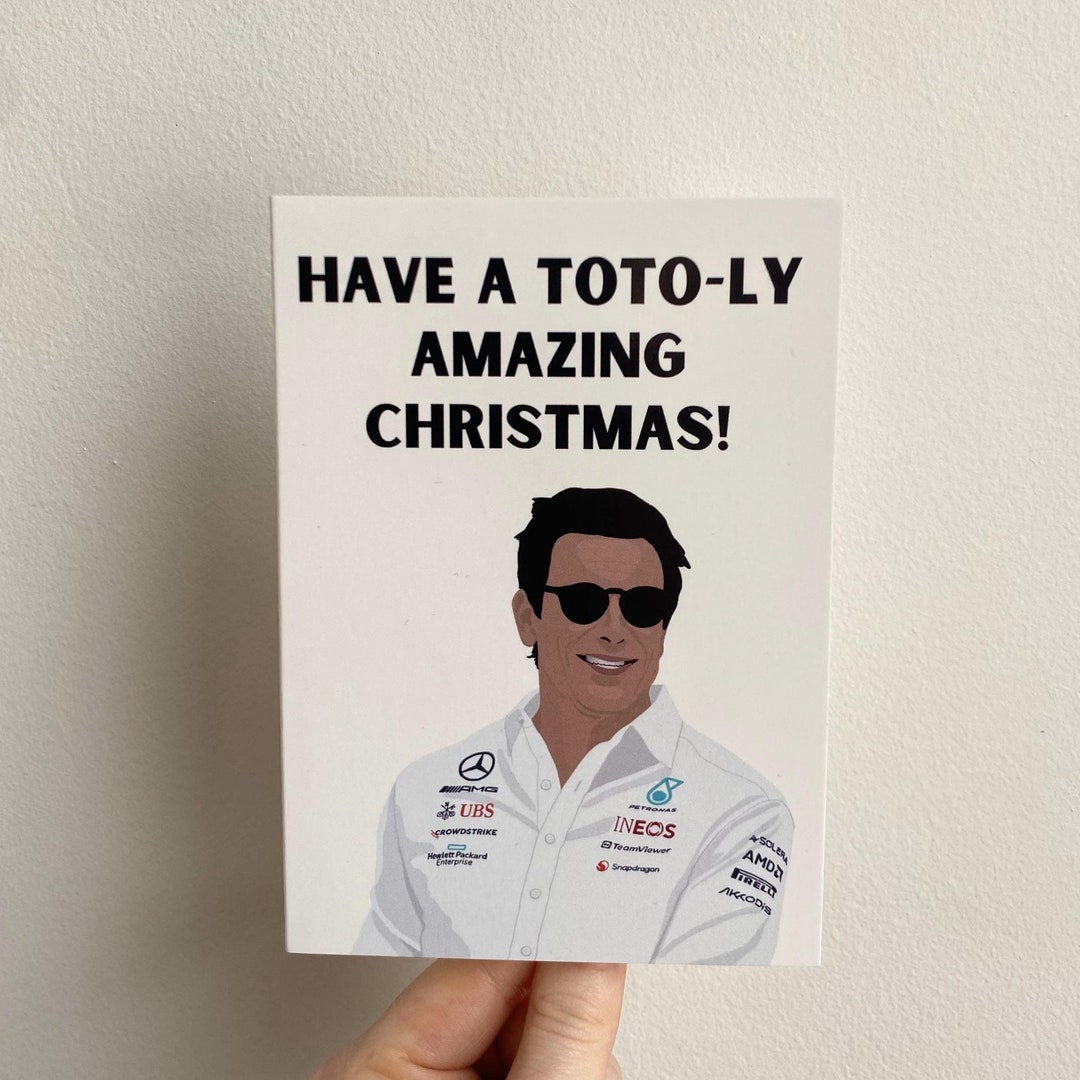 Formula One Inspired Card Christmas Card Funny Card Toto Wolff - Etsy