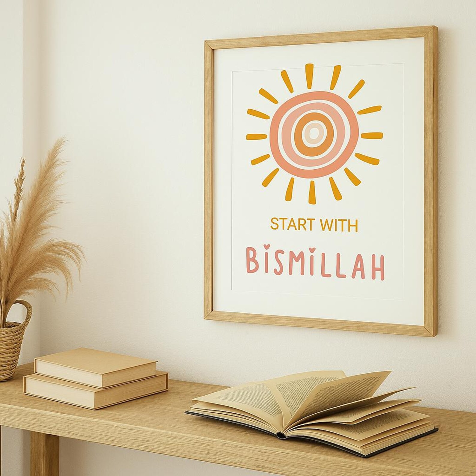 Start With Bismillah, Islamic Wall Art for Children - Digital Download ...
