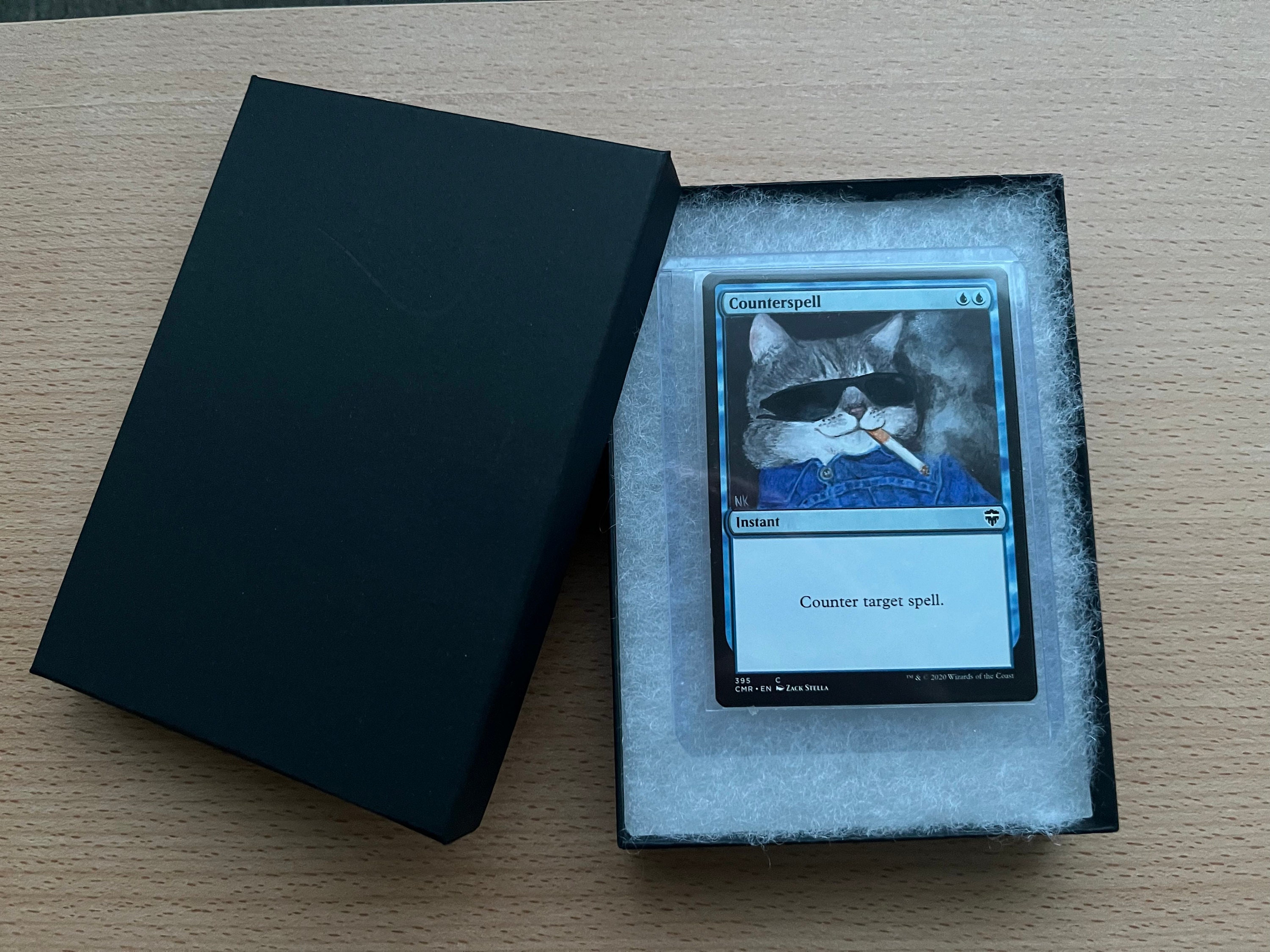 Counterspell Smoking Meme Cat Hand Painted Magic the Gathering Acrylic ...