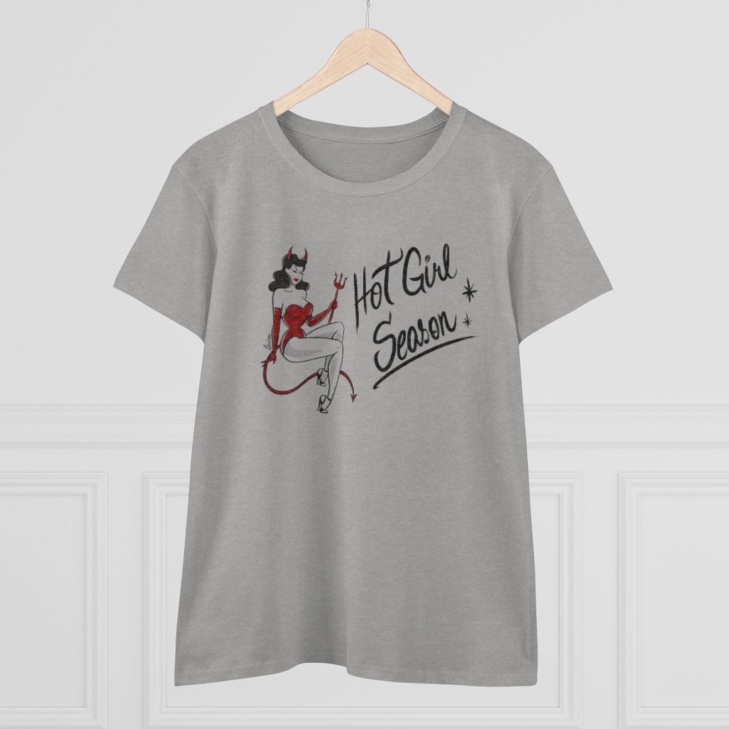 Hot Girl Season Devil Pin up Halloween Women's Heavy - Etsy