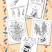 Cute Halloween Kids Coloring Book Digital Download Coloring Pages ...