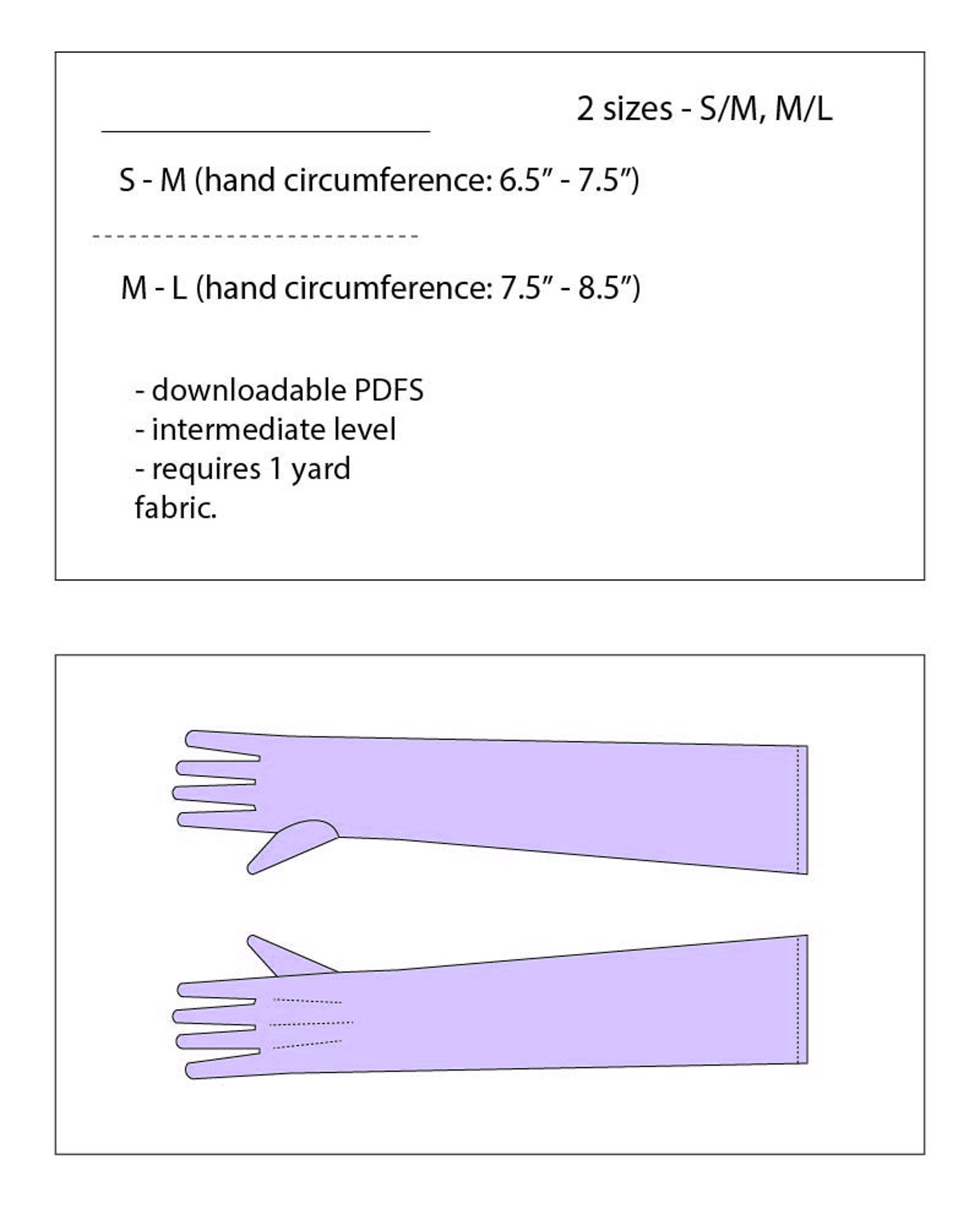 Opera Gloves Sewing Pattern Pdf - Etsy