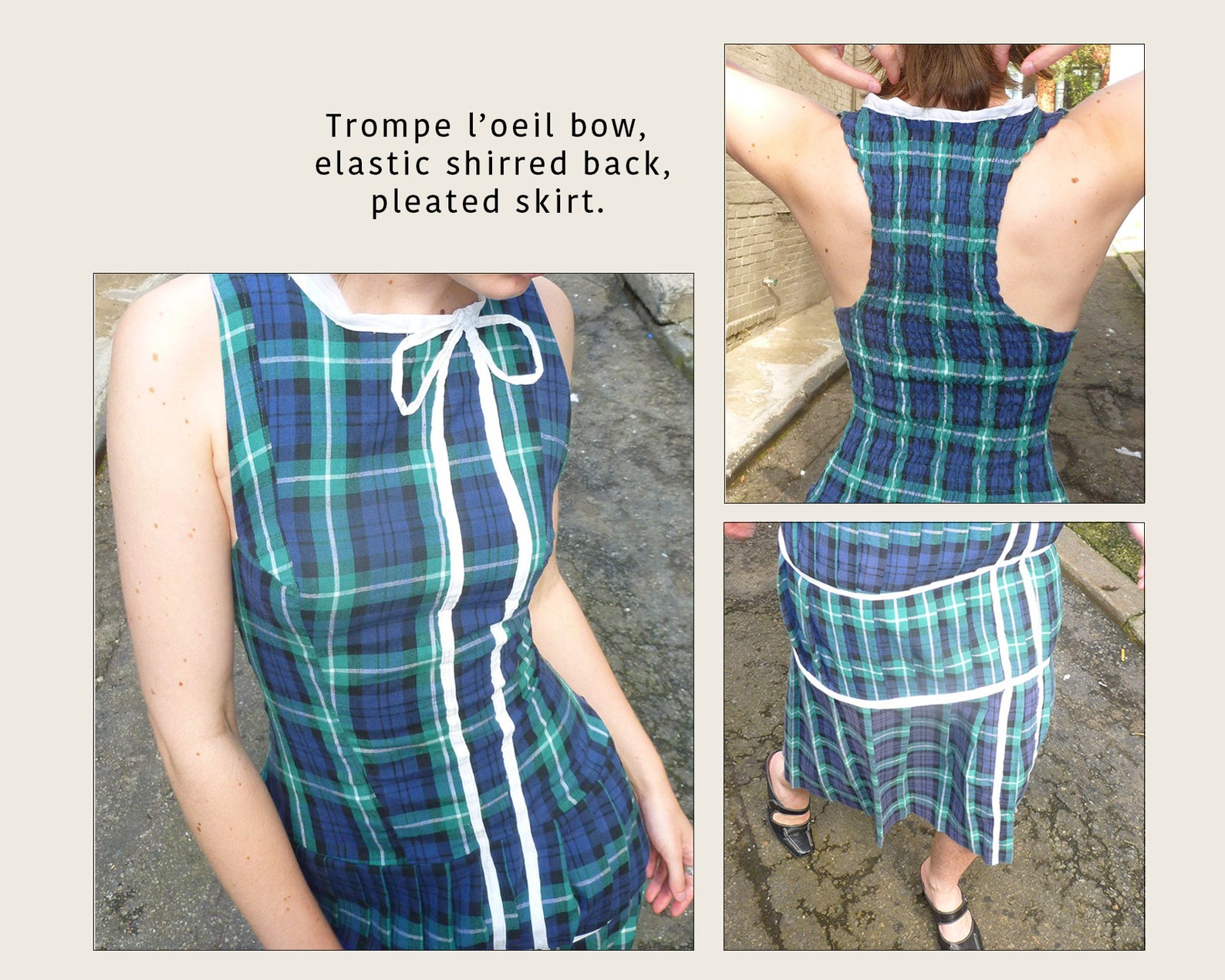 Pleated Drop Waist Dress With Bow, Sewing Pattern PDF - Etsy