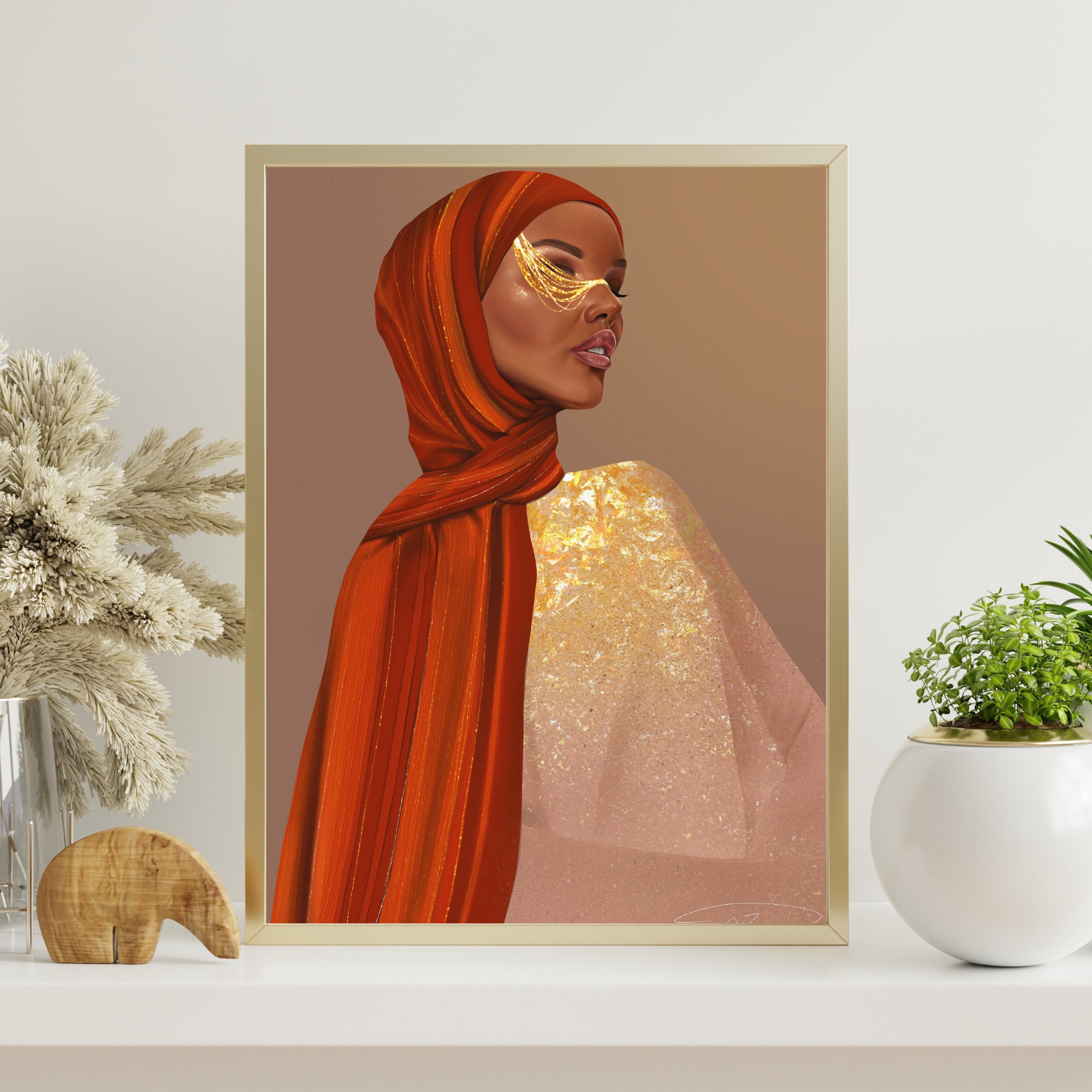 African Fashion Illustration Somali Hido Iyo Dhaqan Digital Download Printable Wall Art Digital