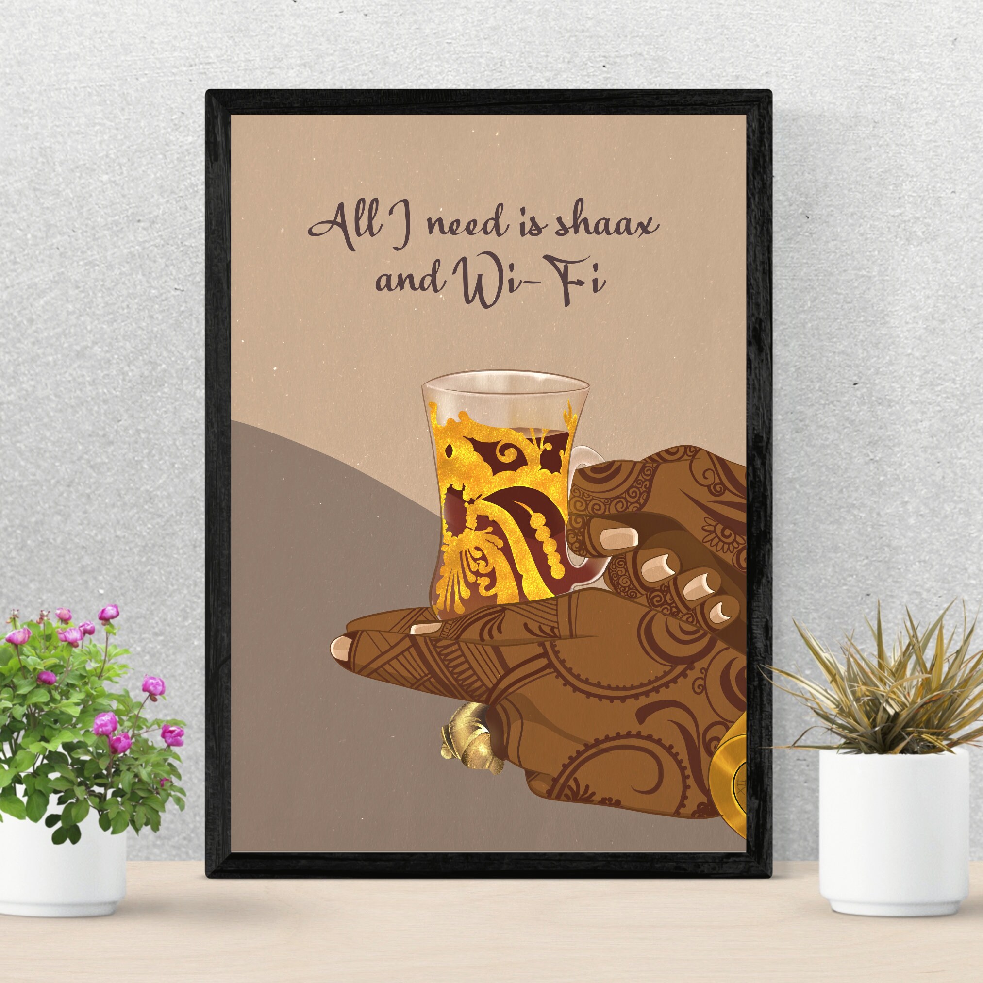 Somali Language Poster| Wall Art | Tea Quotes | Henna Art| Wall Print ...
