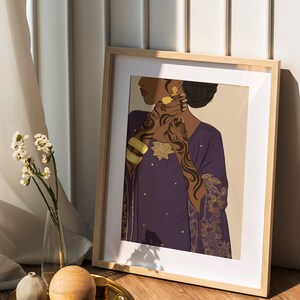 Purple Dress Illustration| Dirac | Arab Kaftan | Wedding |DIGITAL ...