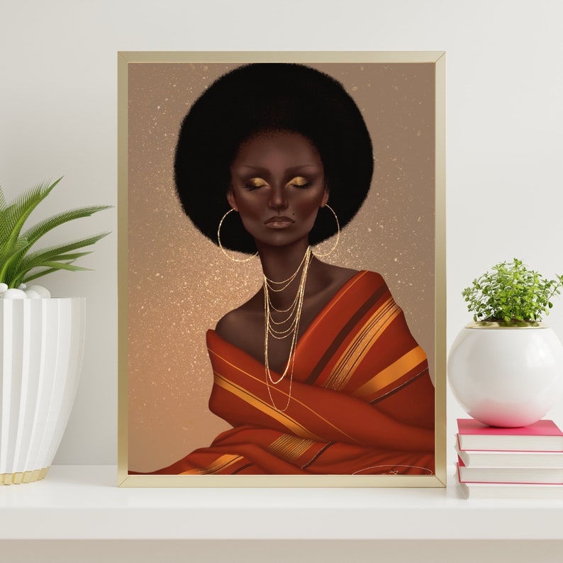 African Fashion Illustration Somali Hido Iyo Dhaqan Digital Download Printable Wall Art Digital