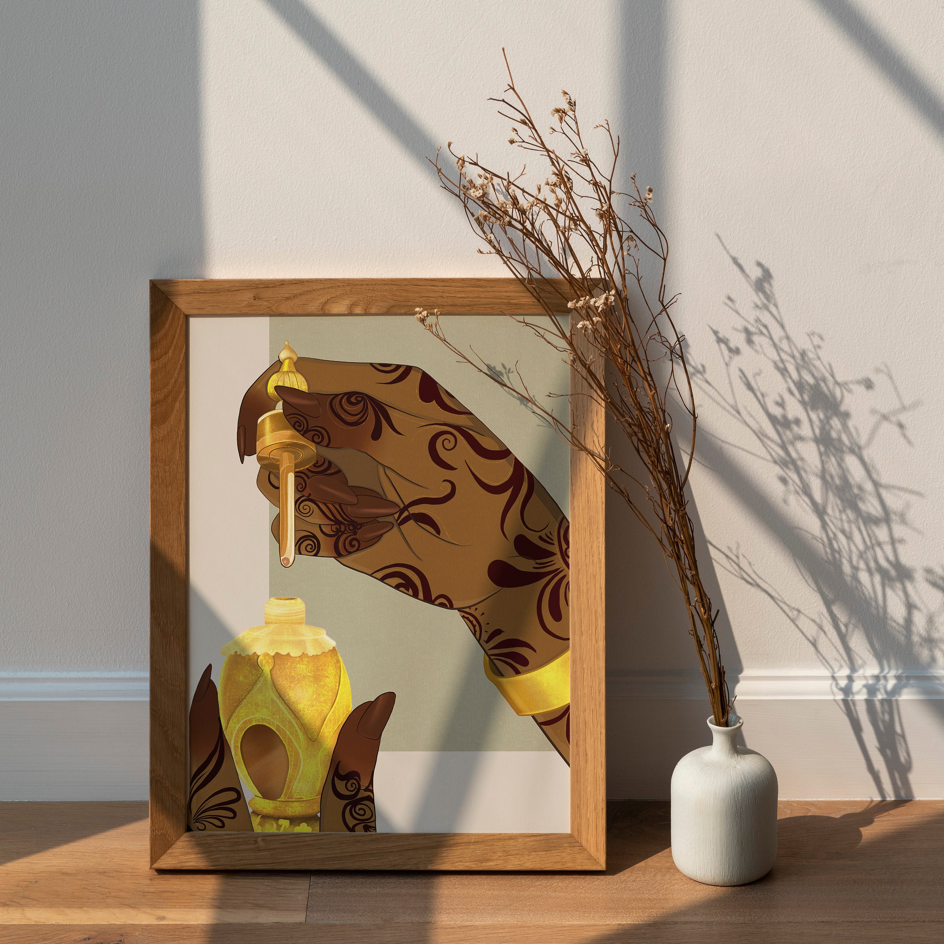Henna Illustration | Oud | Wall Art | Sudanese | Somali | Arabic ...