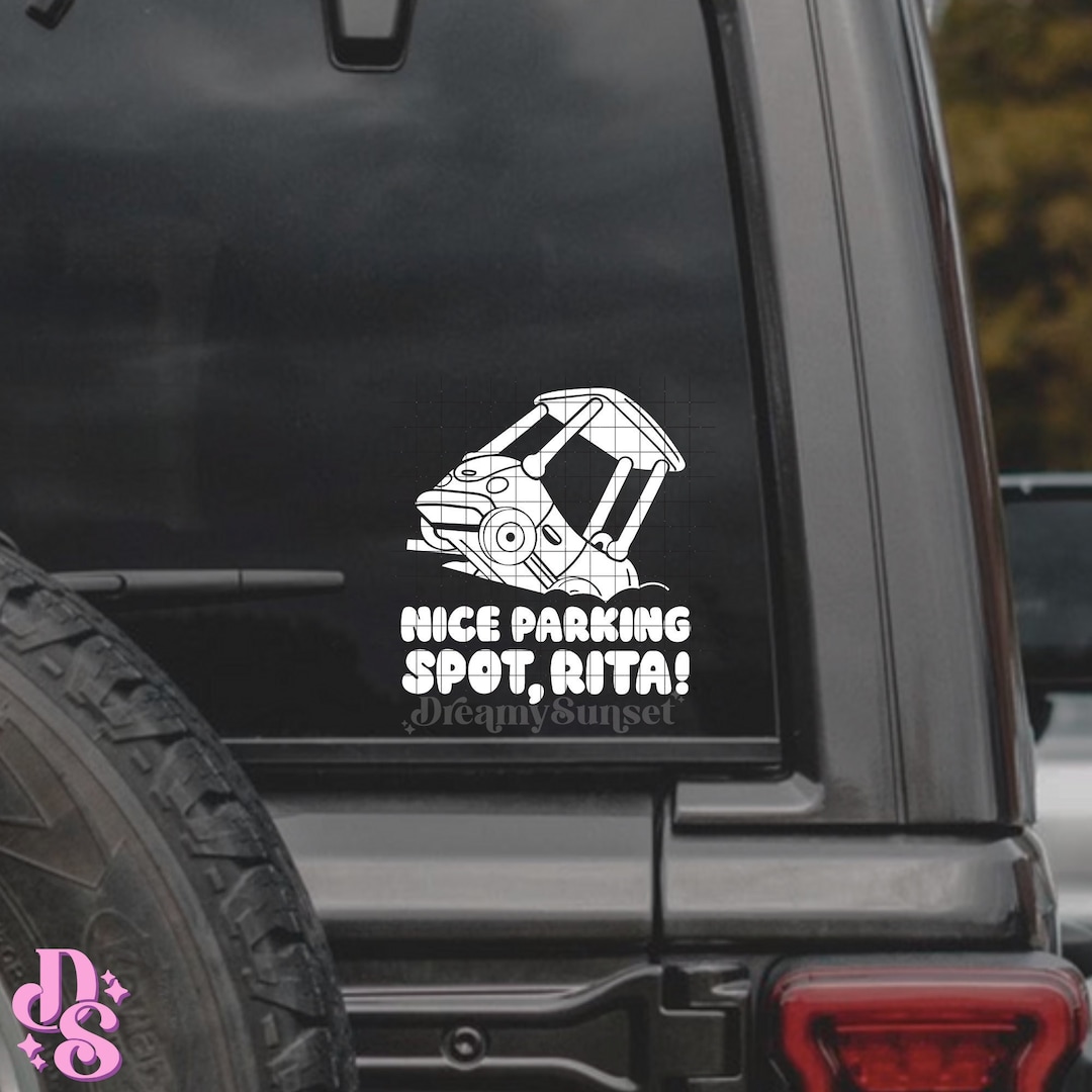 Nice Parking Spot, Rita| Driving Grannies Car Decal| Parked Car Decal ...