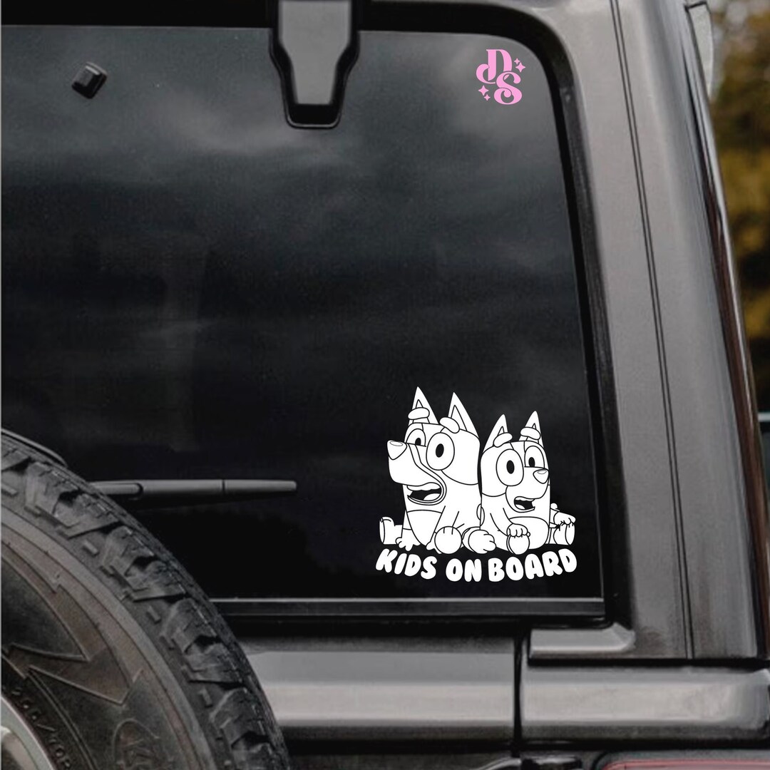Kids on Board Decal, Bumper Decals, Bumper Stickers, Vinyl Decal White ...
