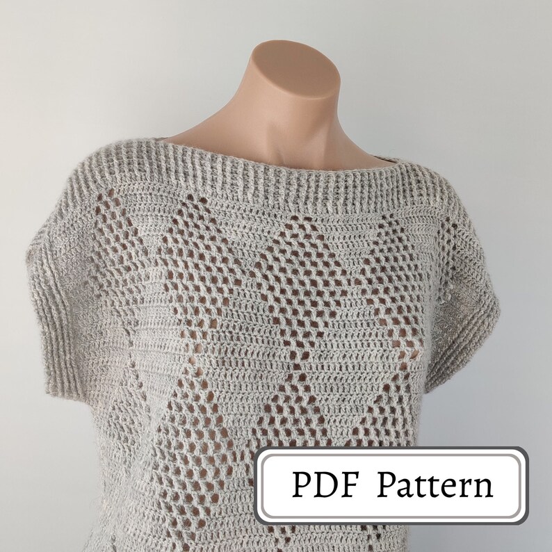 Diamond Vest Crochet Pattern, Easy Crochet Tutorial - Etsy
