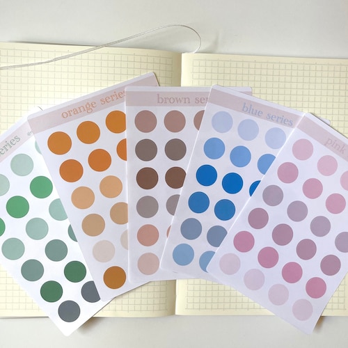 Circle Color Sticker Sheet Color Palette Stickers Planner - Etsy