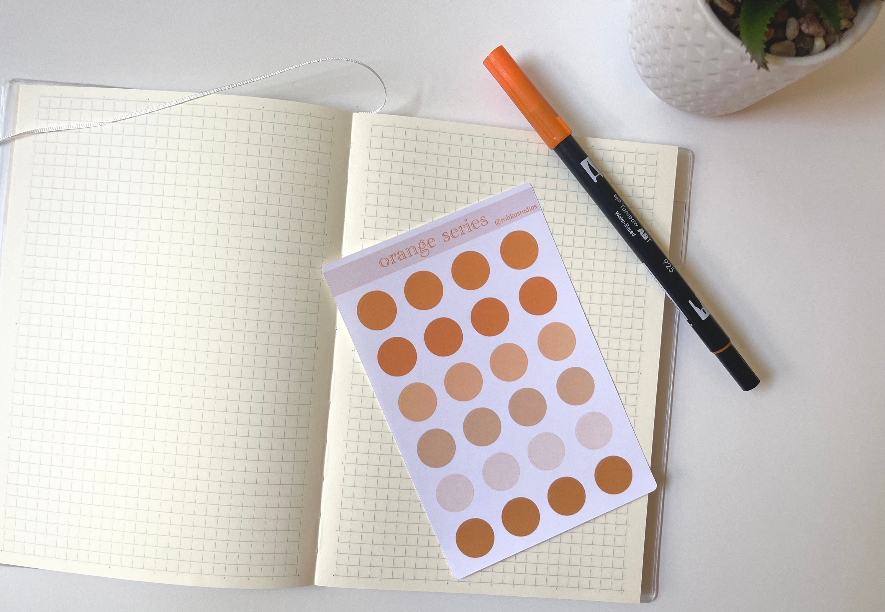 Color Palette Circle Stickers | Planner Scrapbook Stickers - Etsy
