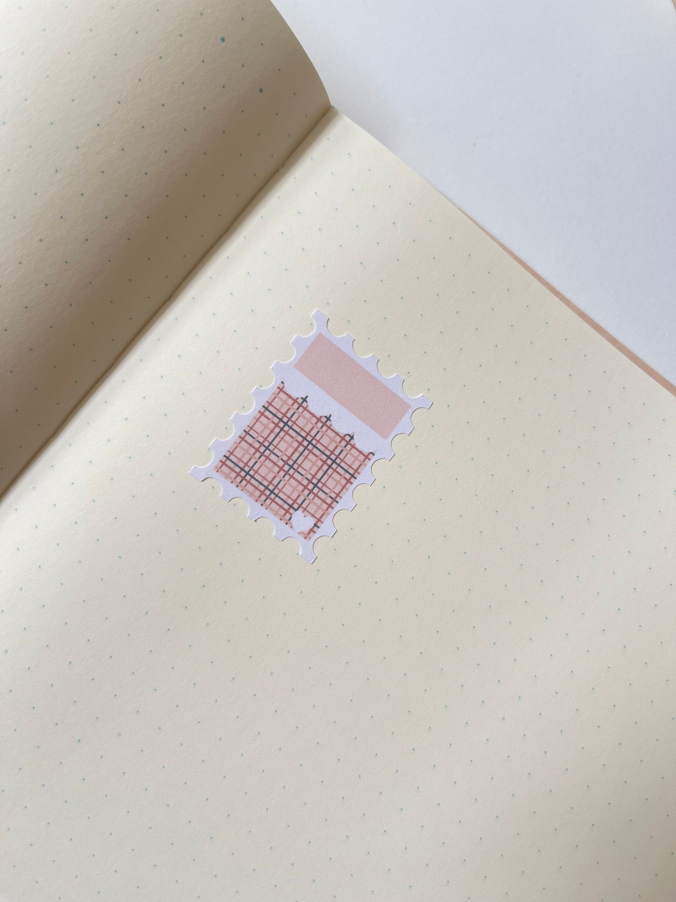 Bullet Journal Sticker Sheet, Aesthetic Stickers, Orange Plaid Stamp ...