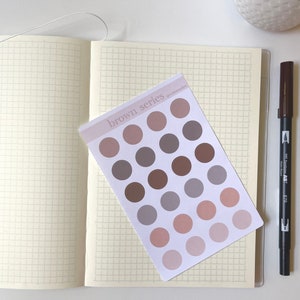 Color Palette Circle Stickers | Planner Scrapbook Stickers - Etsy
