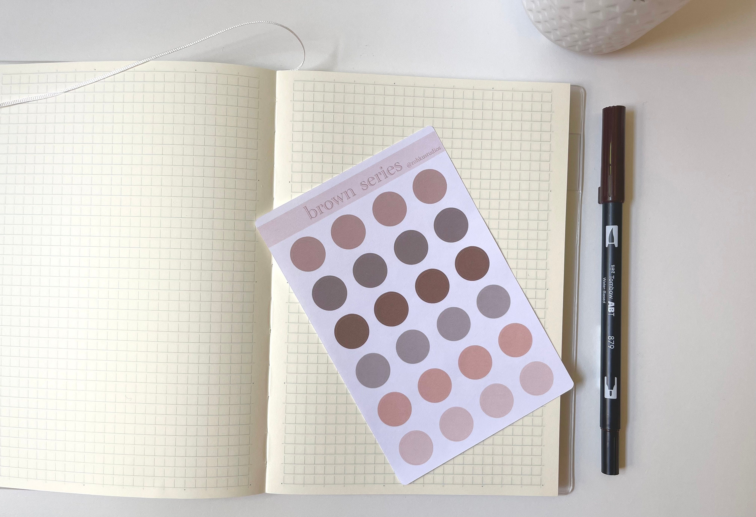 Circle Color Sticker Sheet Color Palette Stickers Planner - Etsy