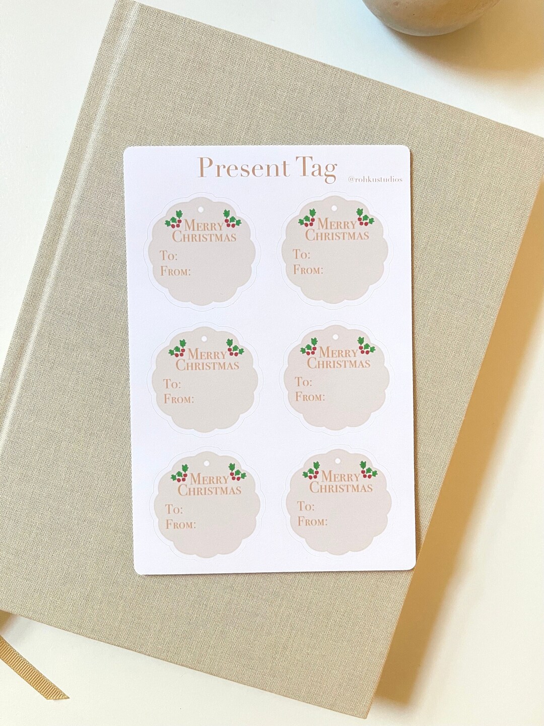 Present Tag Stickers Christmas Tags for Gifts Holiday - Etsy