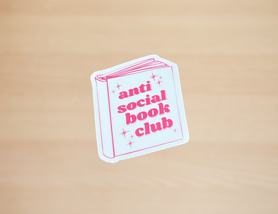 Anti Social Book Club, Funny, Decal, Sarcasm, Water Bottle Sticker ...
