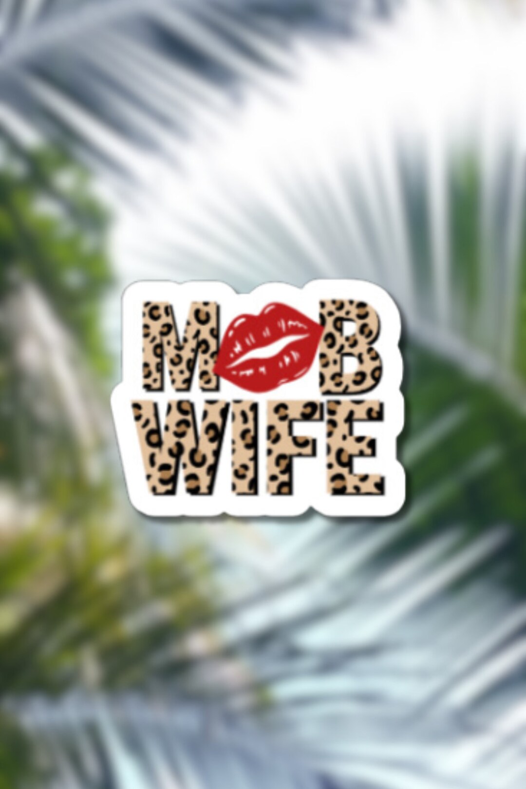 Mob Wife Sticker, Leopard Print, Laptop Sticker, Notebook Sticker ...