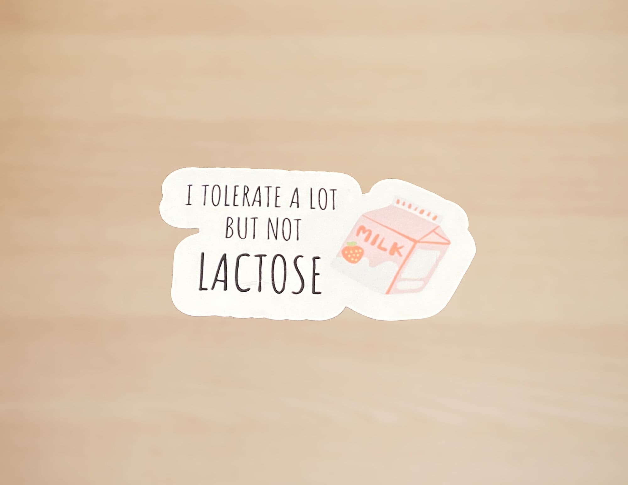 Lactose Intolerant Sticker Funny Decal Tolerate Sarcasm - Etsy