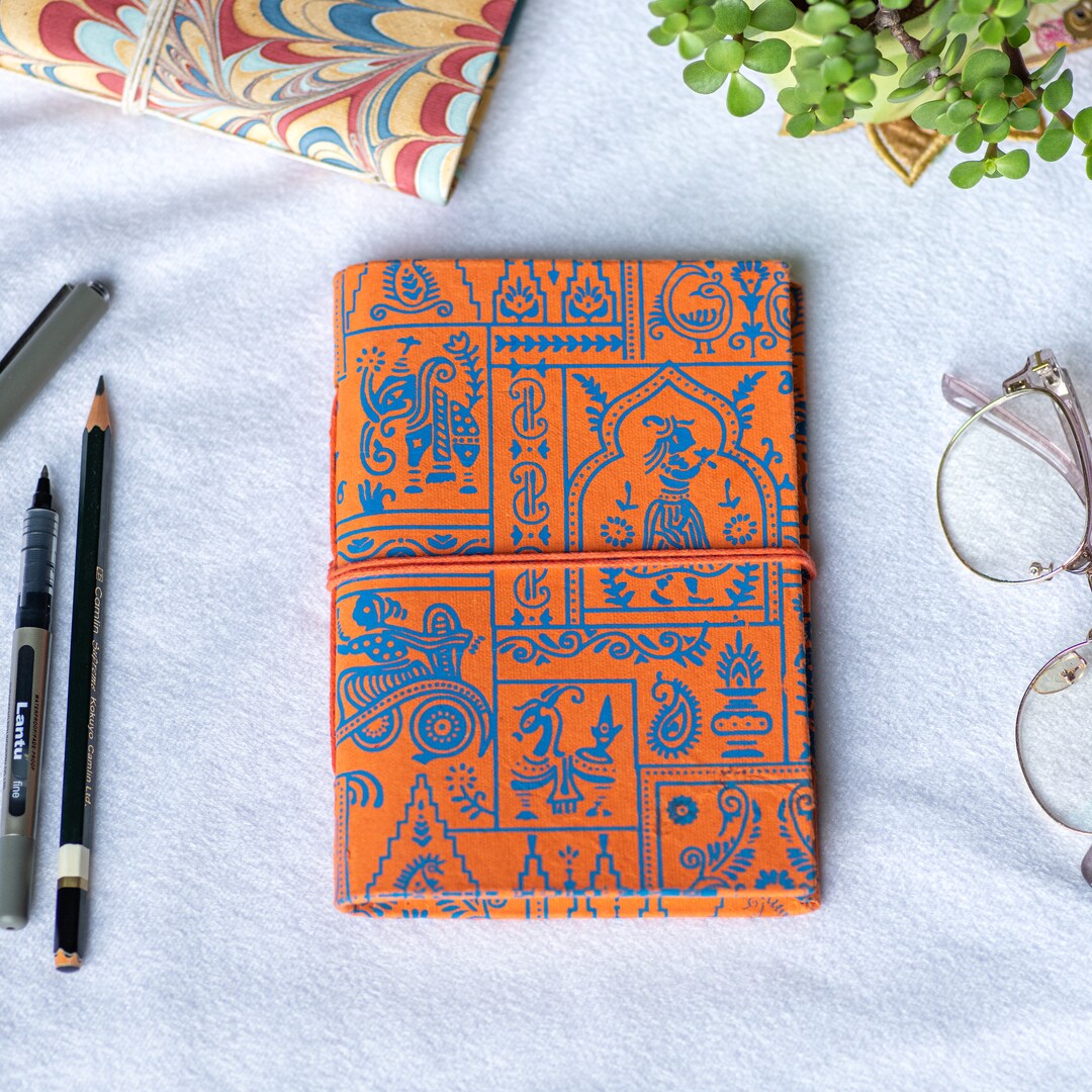 Handmade Unruled Serigraphy Journal- Cute Art Journal, Hard Cover Note ...