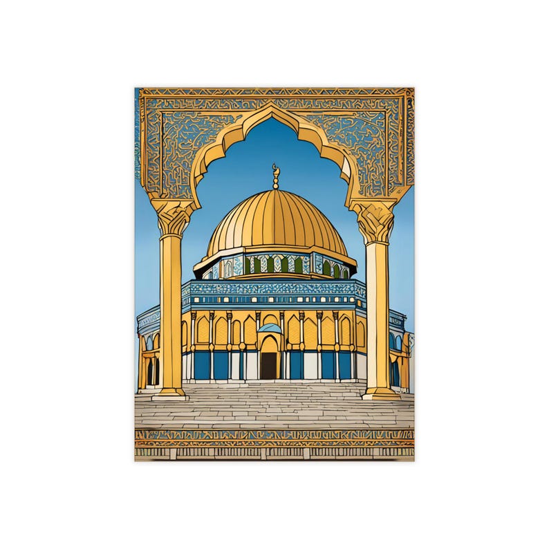 Masjid Al Aqsa Ceramic Tile, Islamic Wall Art, Free Palestine Sign ...