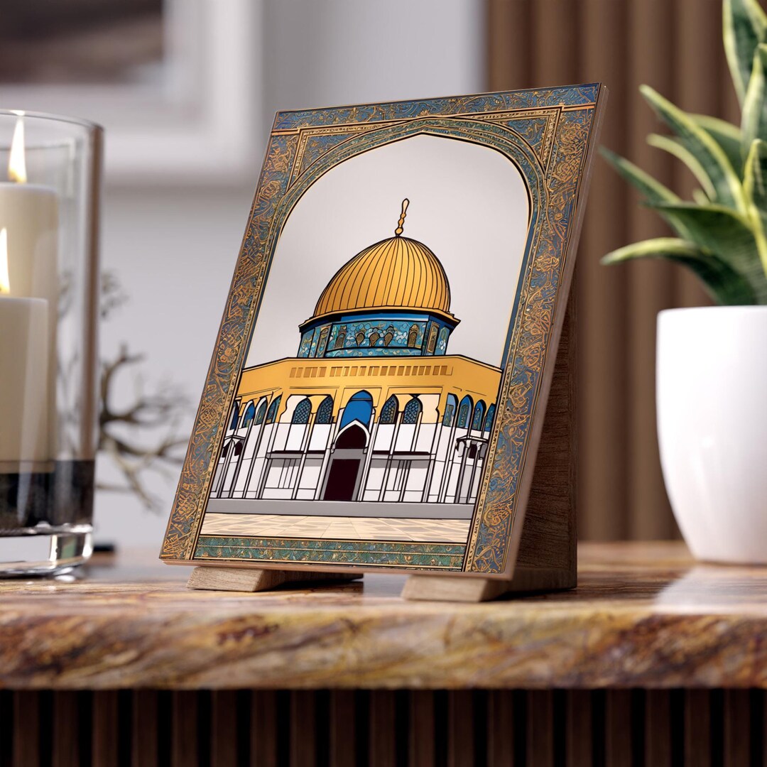 Masjid Al Aqsa Ceramic Tile, Islamic Wall Art, Free Palestine Sign ...