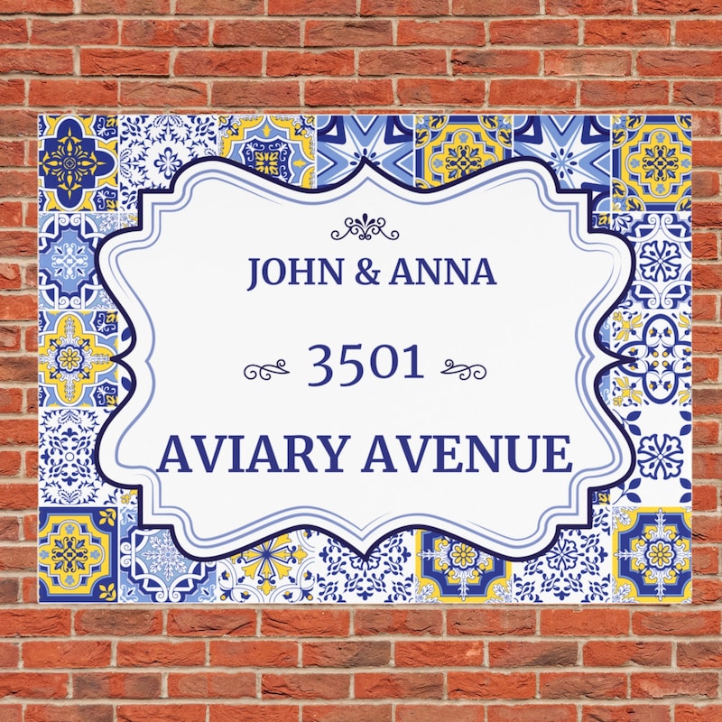 Tile Family Name Plate - Etsy