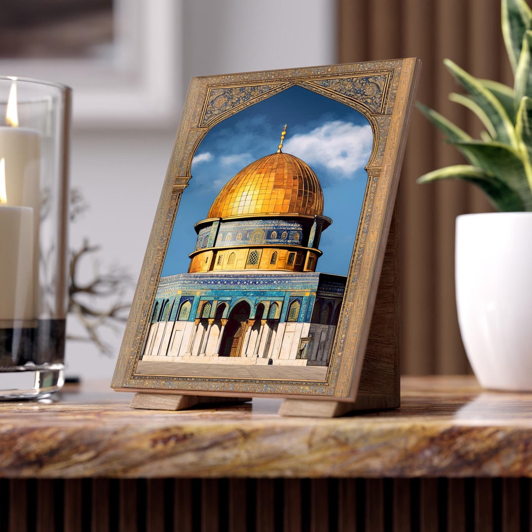 Masjid Al Aqsa Ceramic Tile, Islamic Wall Art, Free Palestine Sign ...