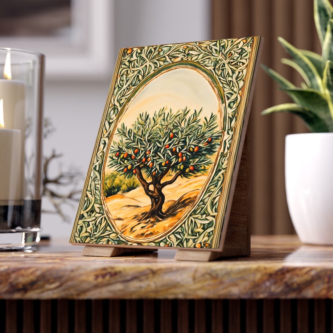 Palestine Olive Tree Ceramic Tile, Free Palestine Decorative Tile ...