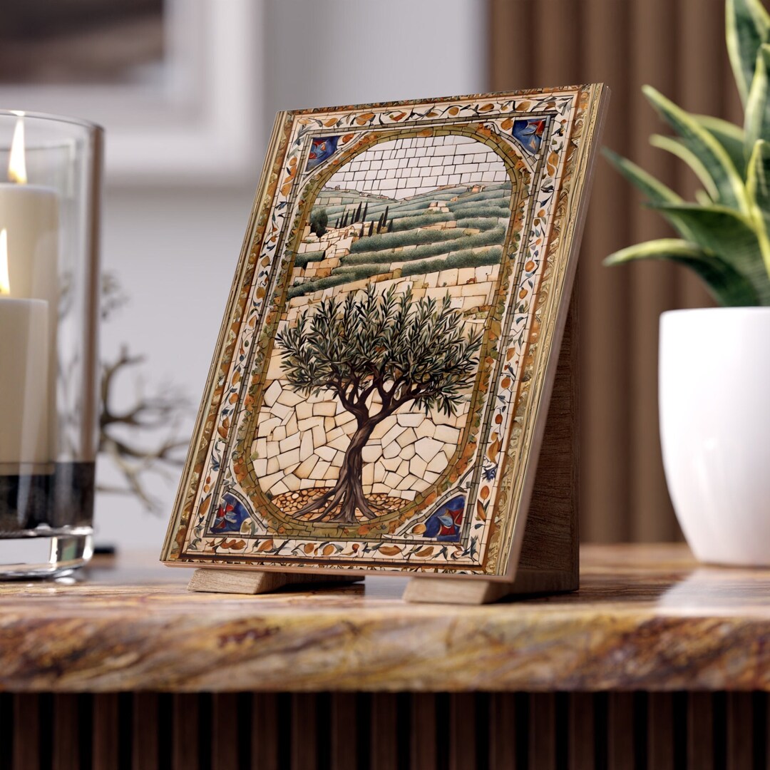 Palestine Olive Tree Mosaic Art, Free Palestine Ceramic Tile ...