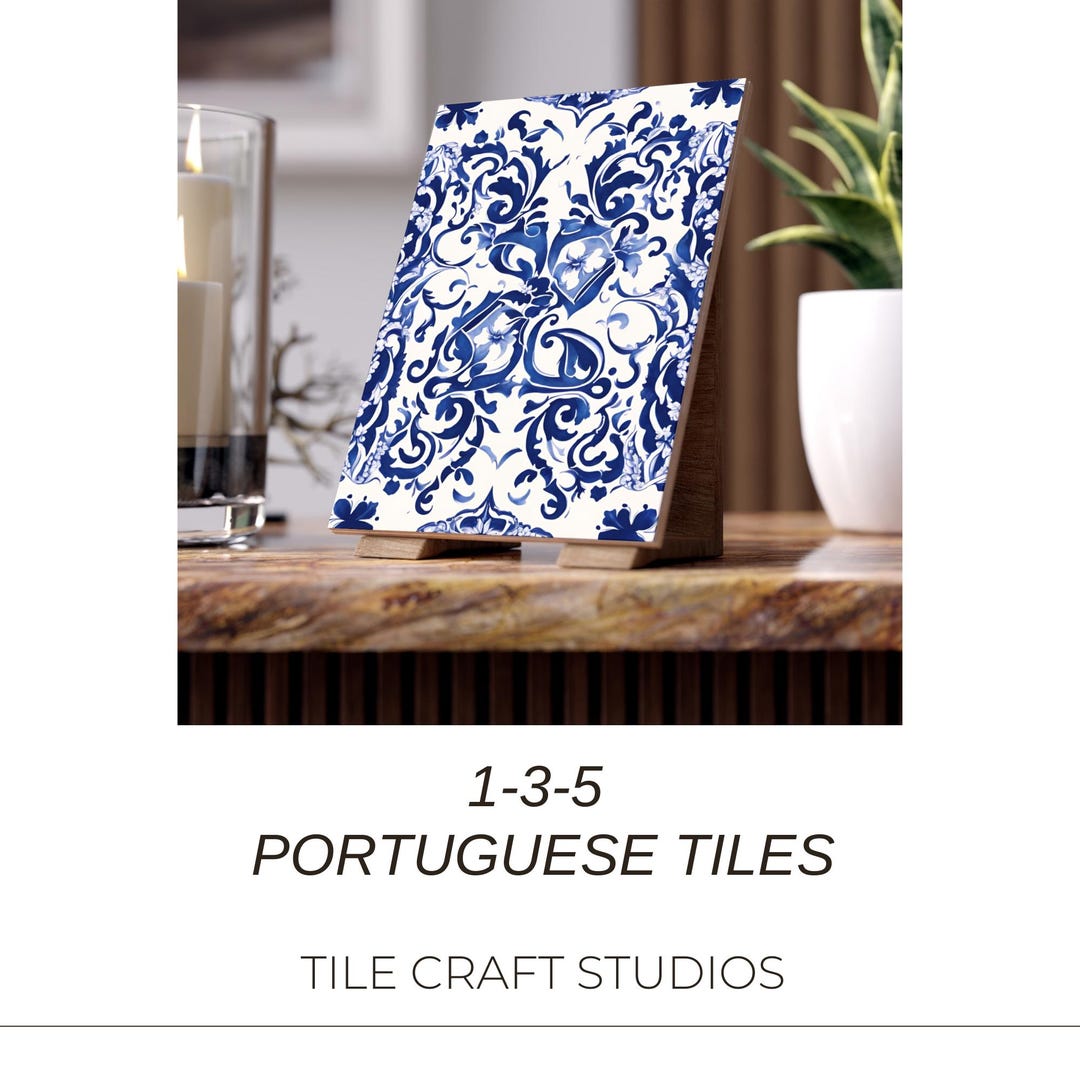 1, 3 and 5 Piece Portuguese Ceramic Tile Set, Decorative Sign With ...