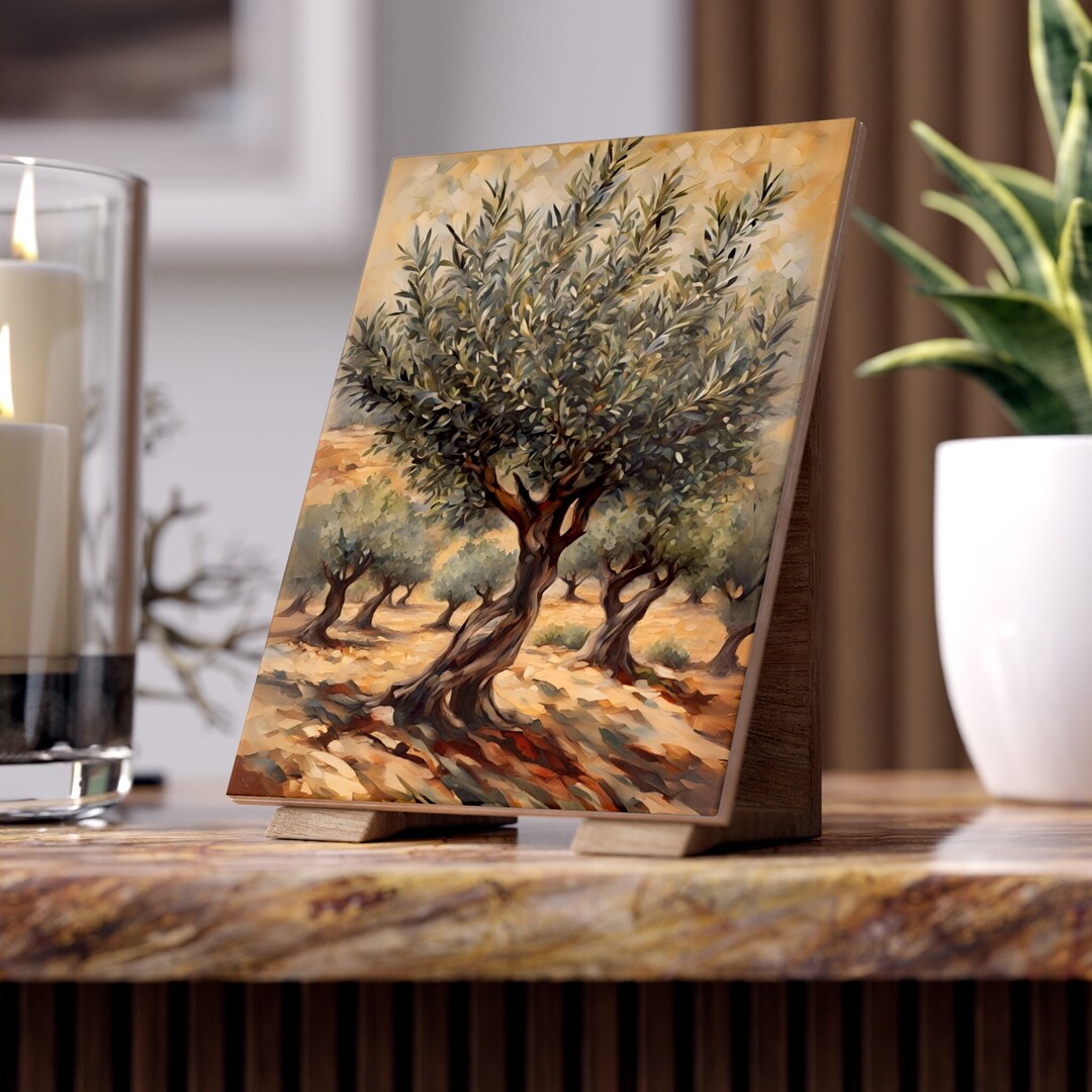 Palestine Olive Tree Ceramic Tile, Free Palestine Decorative Tile ...