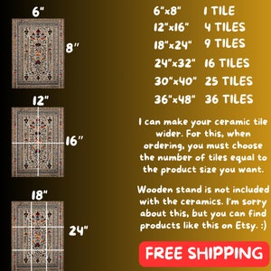 Palestinian Mosaic Art on Ceramic Tile, Free Palestine Decorative Tile ...