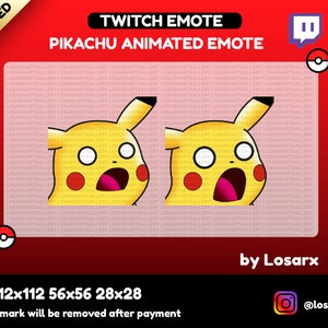 Pikachu Animated Emote for Twitch - Etsy