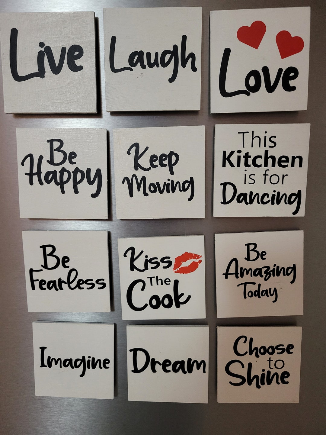 Inspirational Motivational Magnets Mini 3 Wood Sign for - Etsy