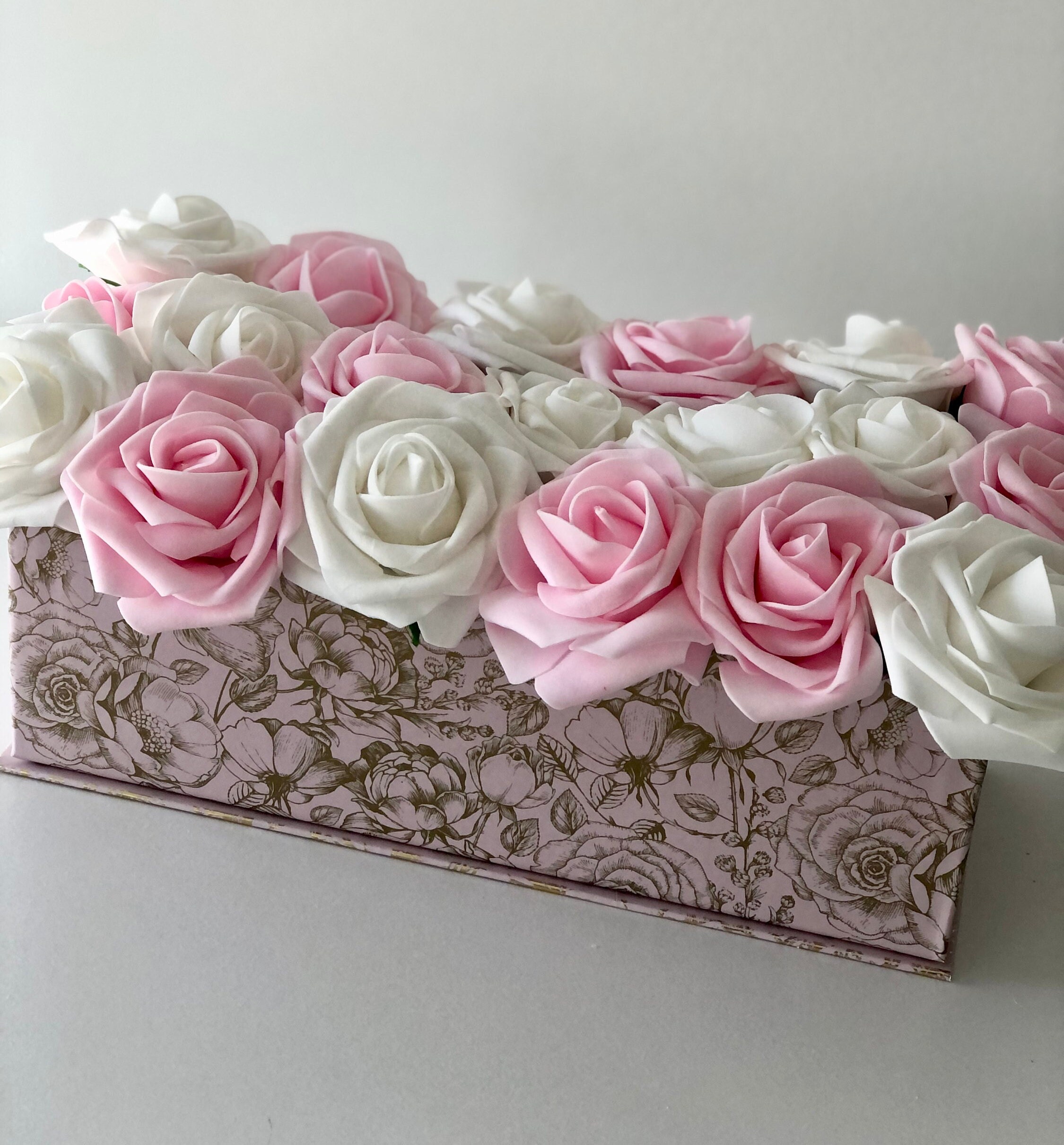 Luxury Flower Box Rose Box Pink and Gold Gift Box Glam | Etsy