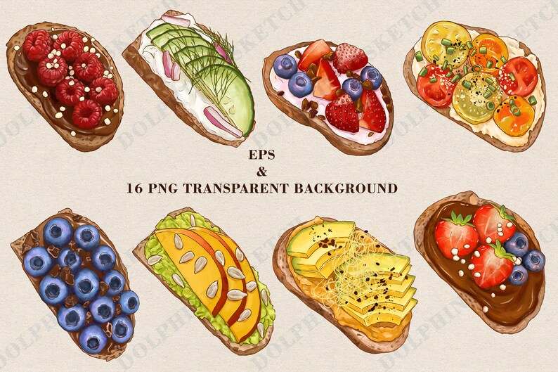 Toast Clipart, Food Clipart, Breakfast Toast, Food Illustration ...