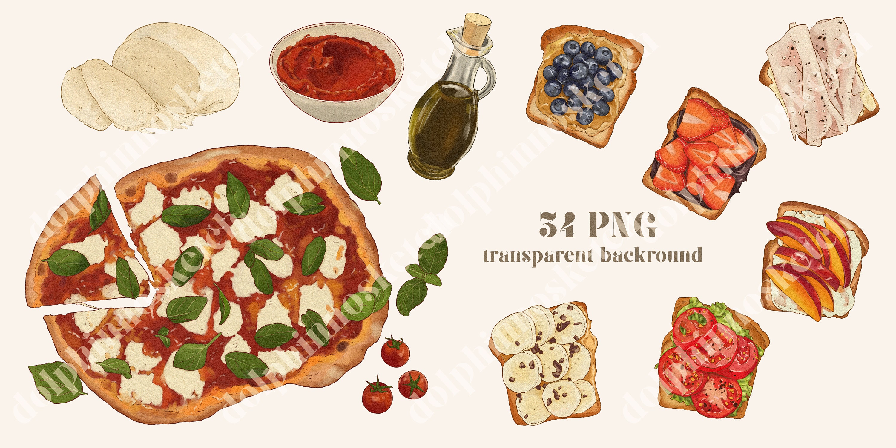 Food Clipart, Clip Art, Pizza Clip Art, Italian Food Clip Art, Dessert ...