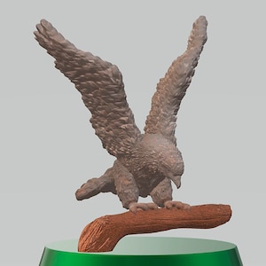 3D STL File Model Hawk Diorama for 3D Printer - Etsy