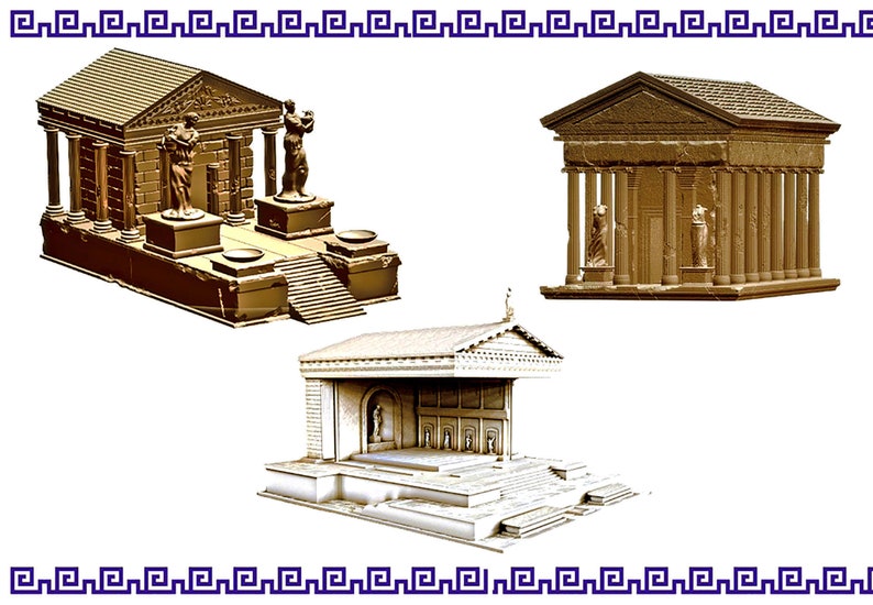 3D STL Files Model Greek Architecture for 3D Printing - Etsy