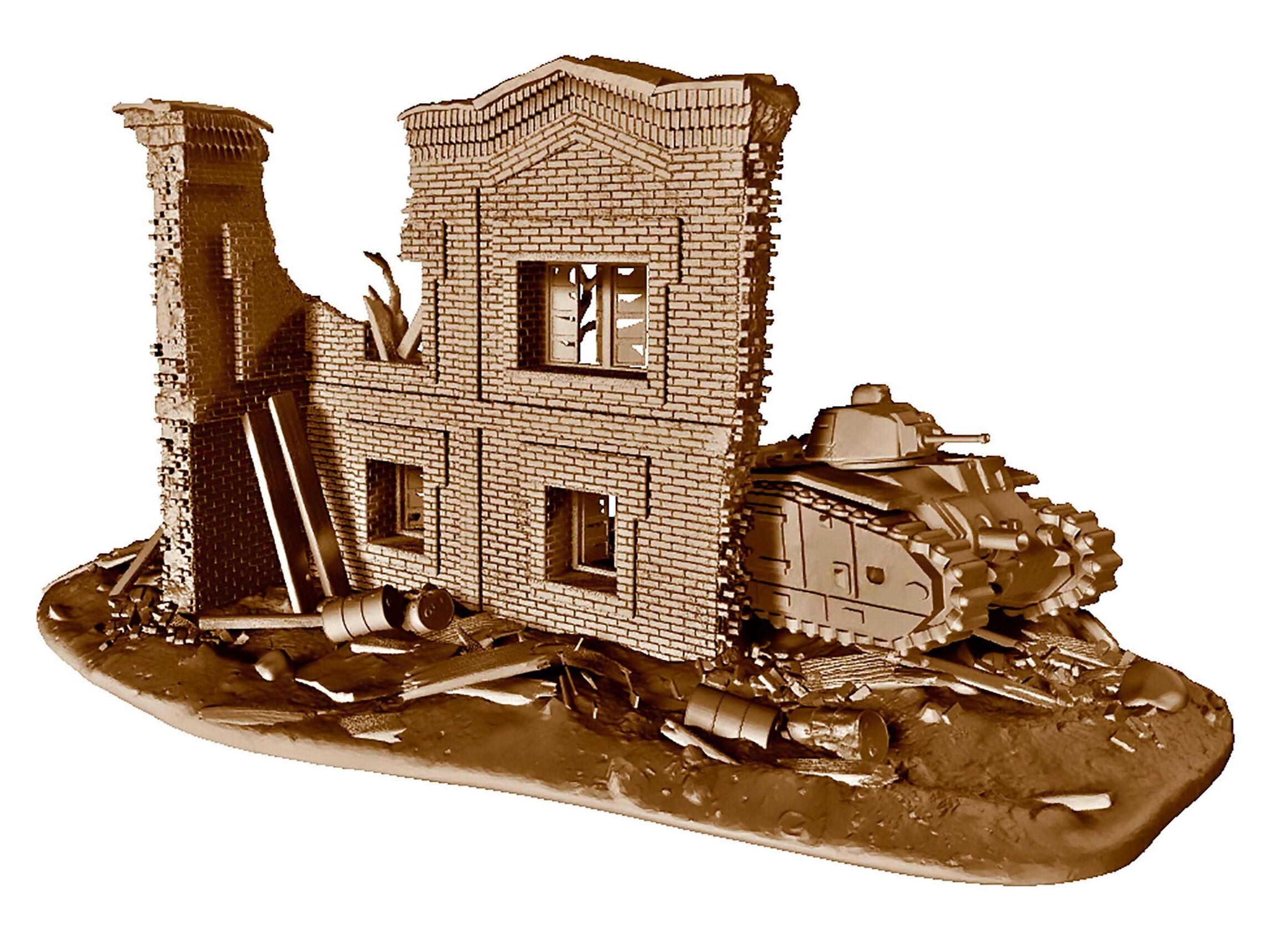 3D STL File Model Tank World War, Diorama, 3D Printer - Etsy