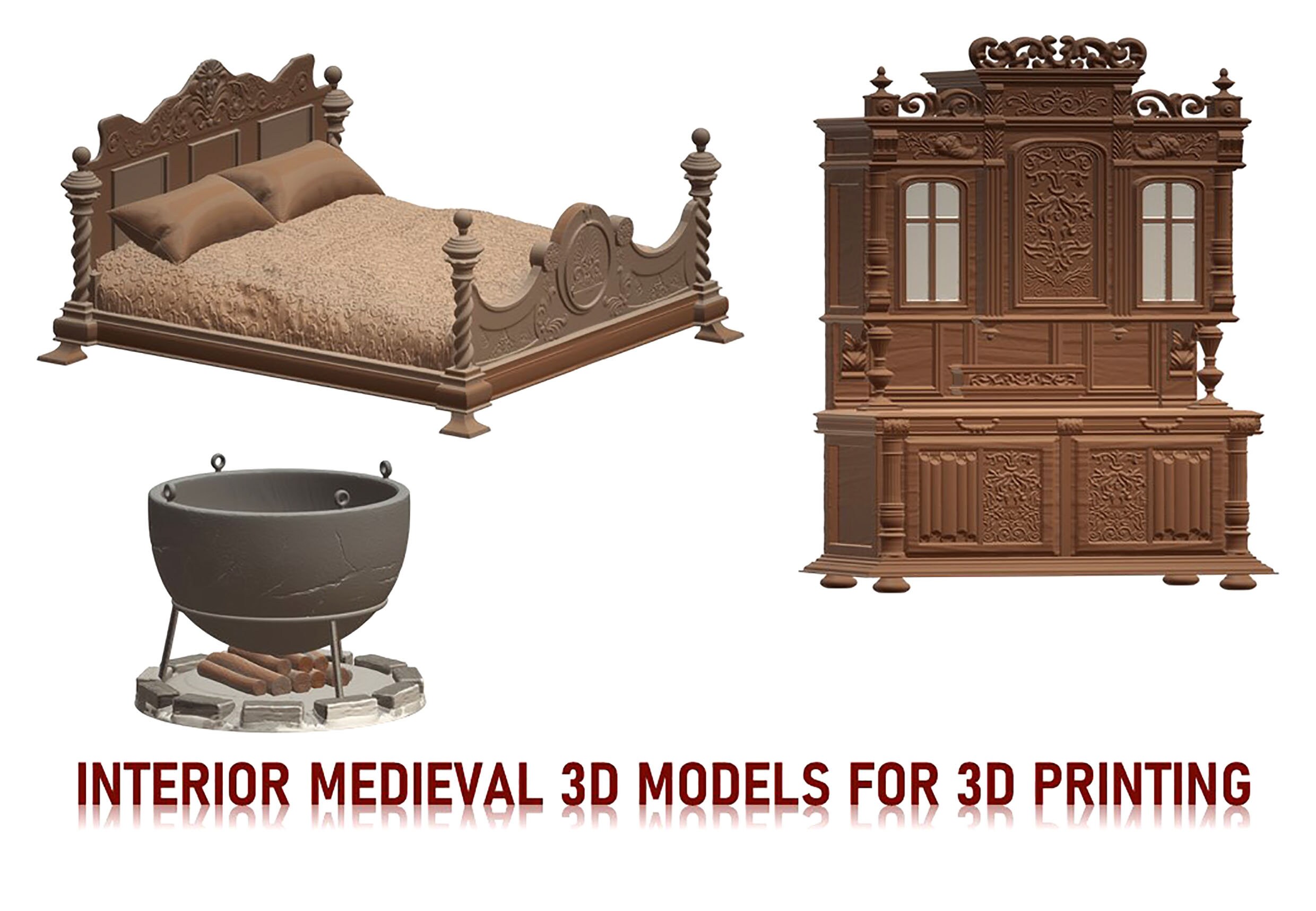 3D STL Files Models Interior Decor Medieval for 3D Printing - Etsy
